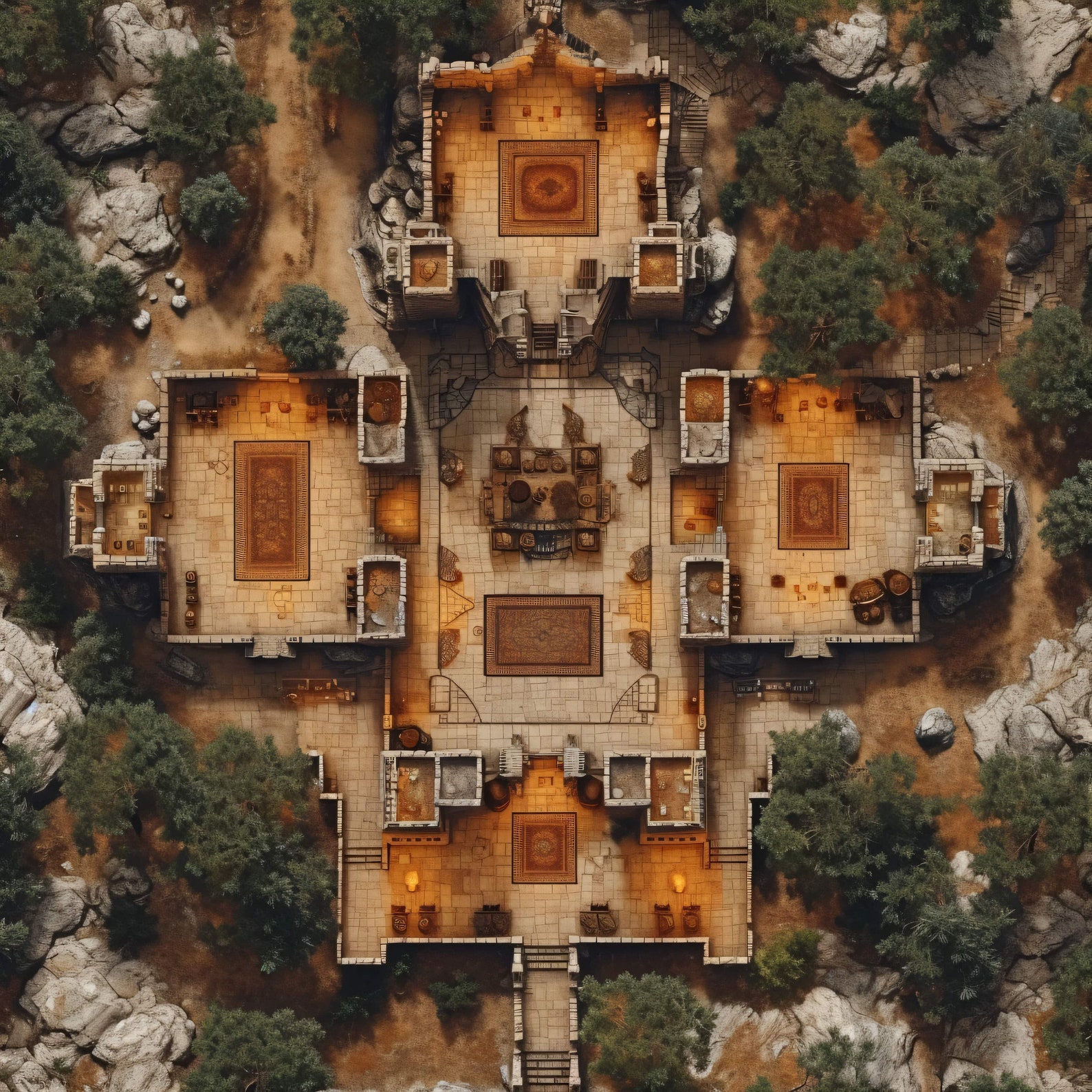 10 More Castle Battle Maps, Dnd Battlemap, Pathfinder, D&D, Dungeons ...