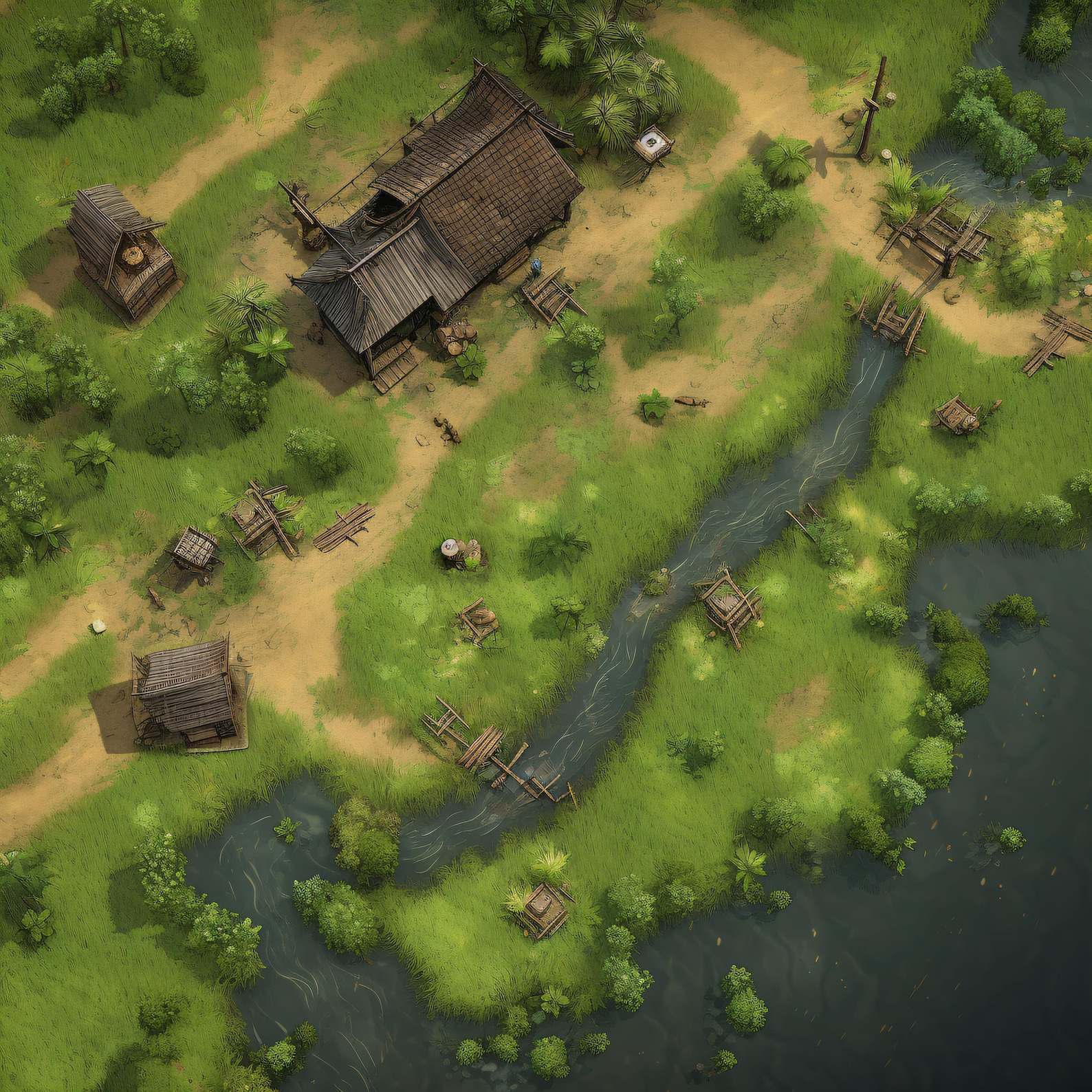 10 Swamp Battle Maps, Dnd Battle Map, Pathfinder, D&D, Battlemap ...