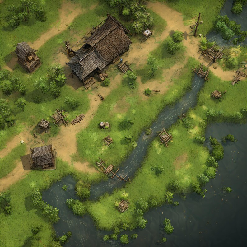 10 Swamp Battle Maps, Dnd Battle Map, Pathfinder, D&D, Battlemap ...