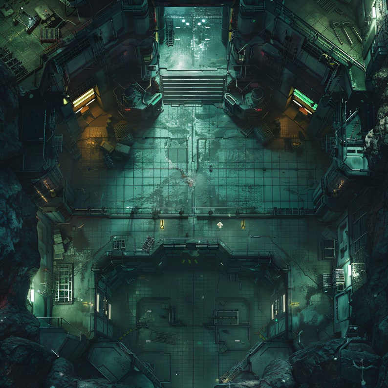 10 Cyberpunk Lab Battlemaps, Sci Fi, Dnd Battle Map, Cyberpunk, D&D ...