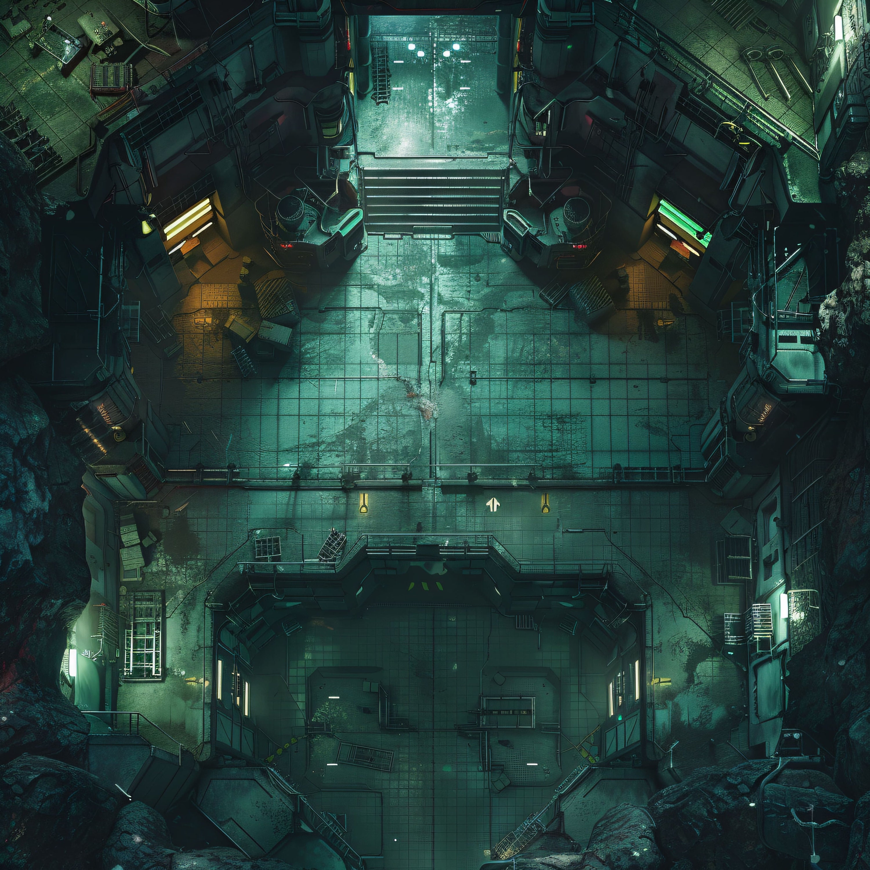 10 Cyberpunk Lab Battlemaps, Sci Fi, Dnd Battle Map, Cyberpunk, D&D ...