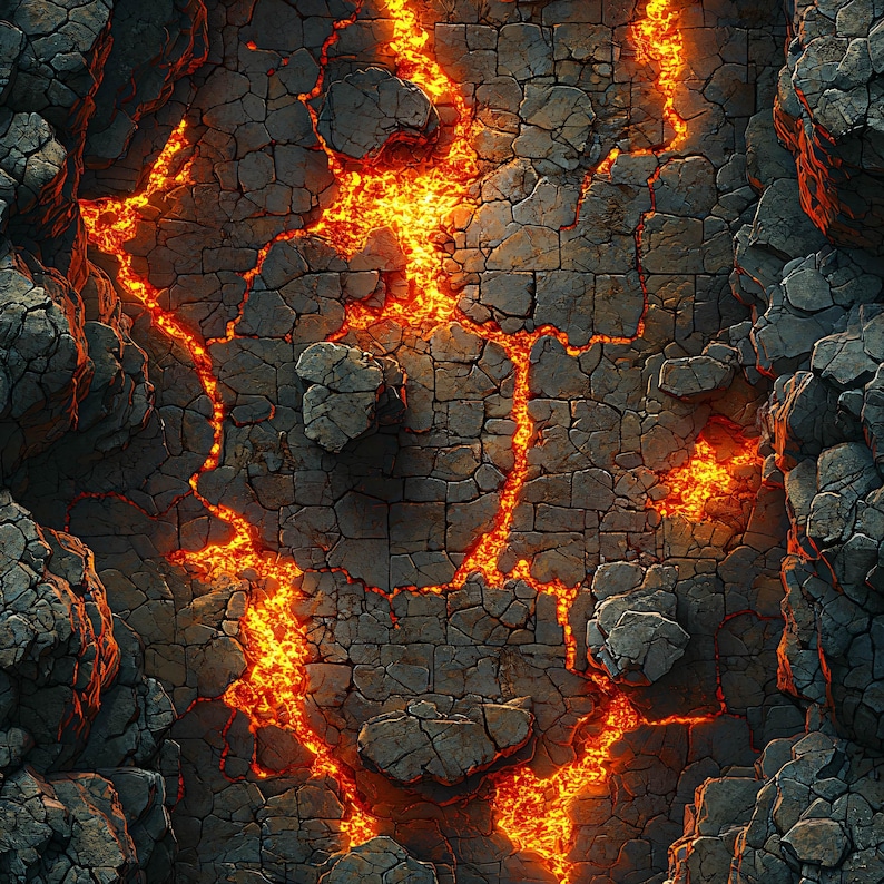 10 Volcano / Fire Battle Maps, Dnd Battlemap, Pathfinder, D&D, Dungeons ...