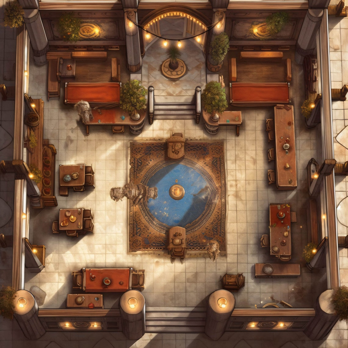 10 Tavern Battle Maps, Dnd Battle Map, Pathfinder, D&D, Battlemap ...