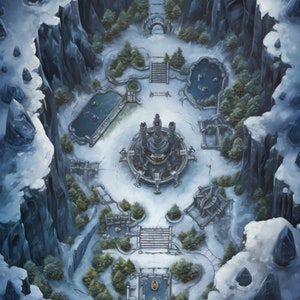 15 Arctic Forest / Ruins Battlemaps, Dnd Battle Map, Pathfinder, Dungeons and Dragons, Roll20 ...