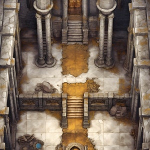 14 Temple Interior Battle Maps, Dnd, Pathfinder, D&D, Battlemap ...