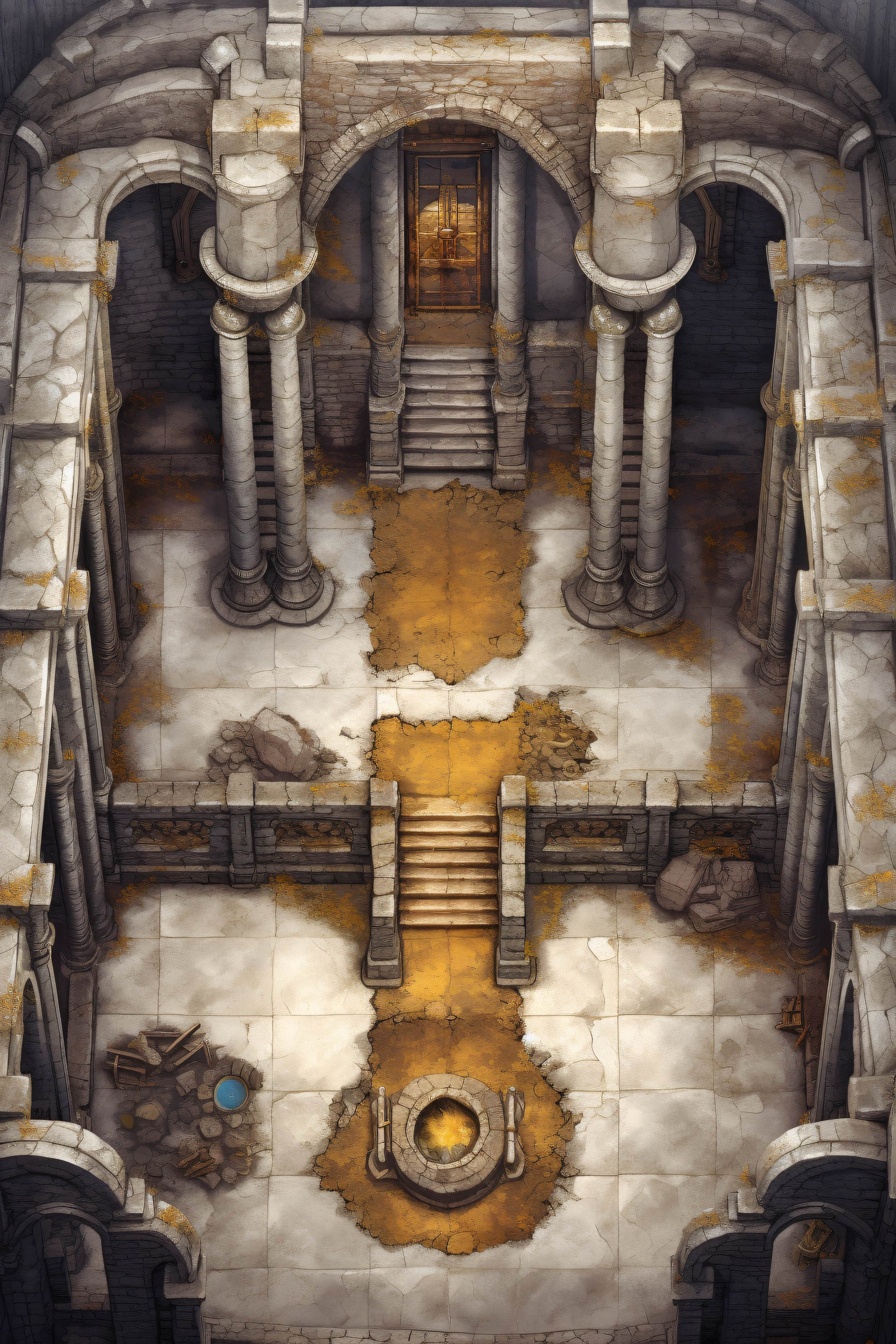 14 Temple Interior Battle Maps, Dnd, Pathfinder, D&D, Battlemap ...