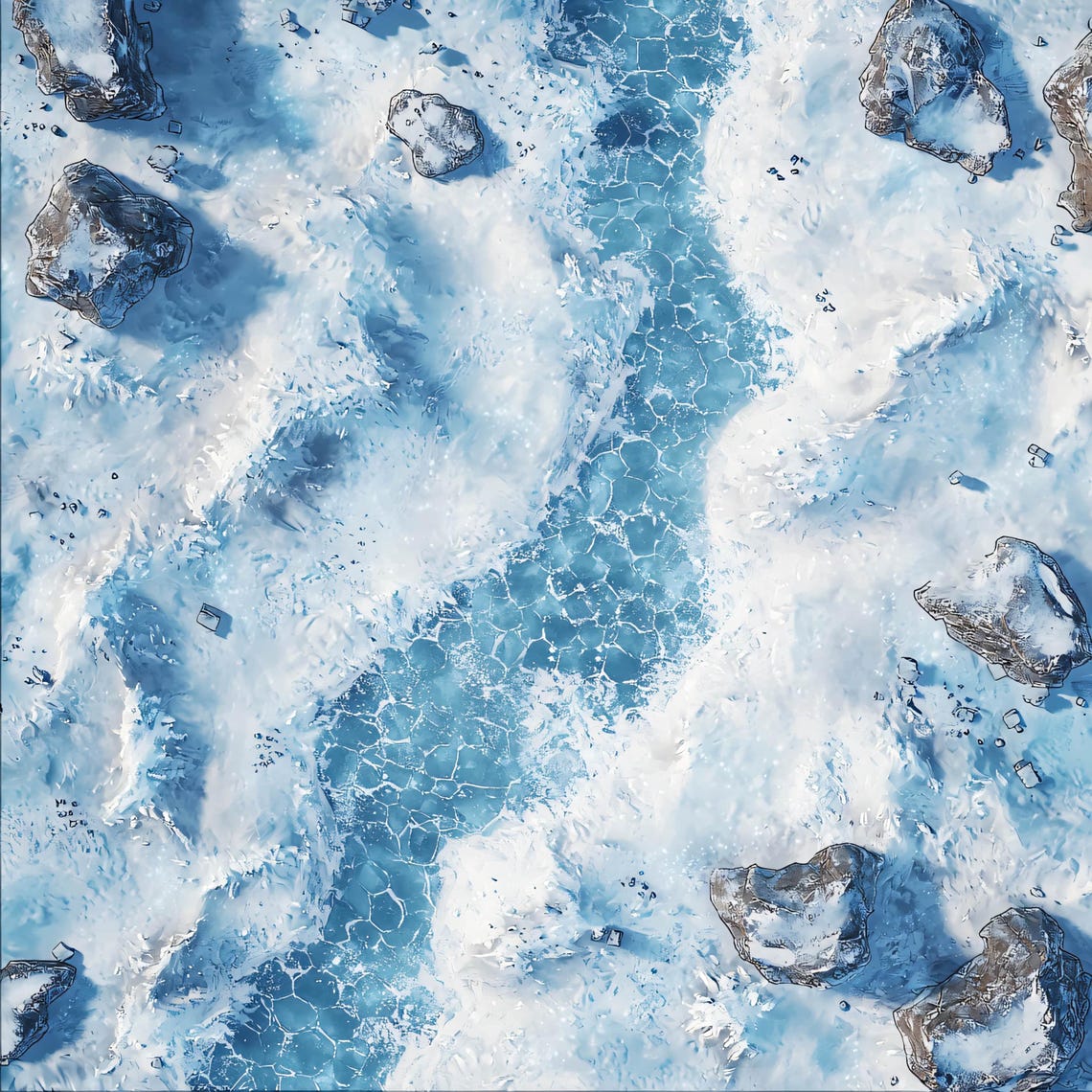 10 Gridless Frozen Landscape Battle Maps | VTT Pack for Dnd, Pathfinder ...