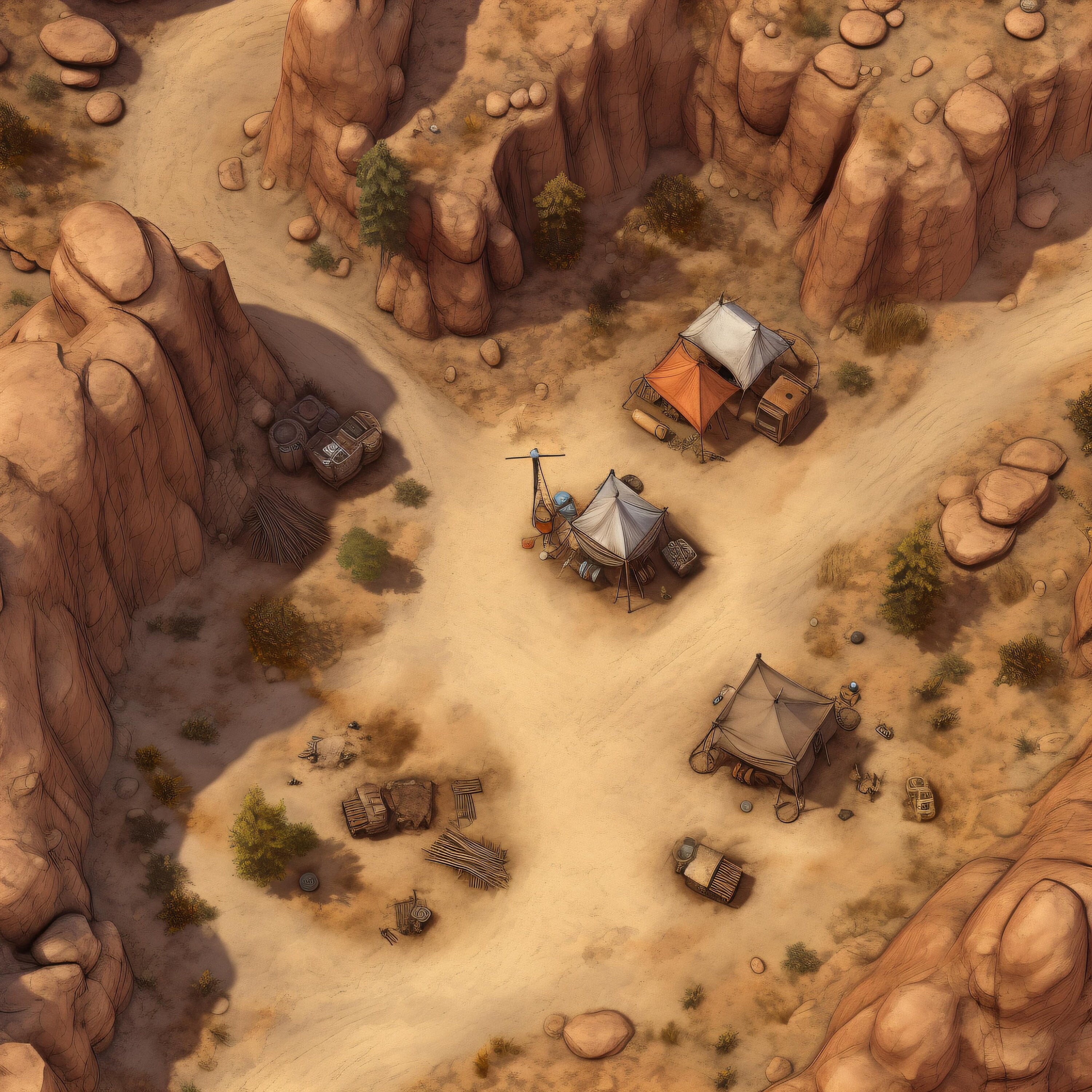 10 Desert Battle Maps Part 2, Dnd Map, Pathfinder, D&D, Battlemap ...