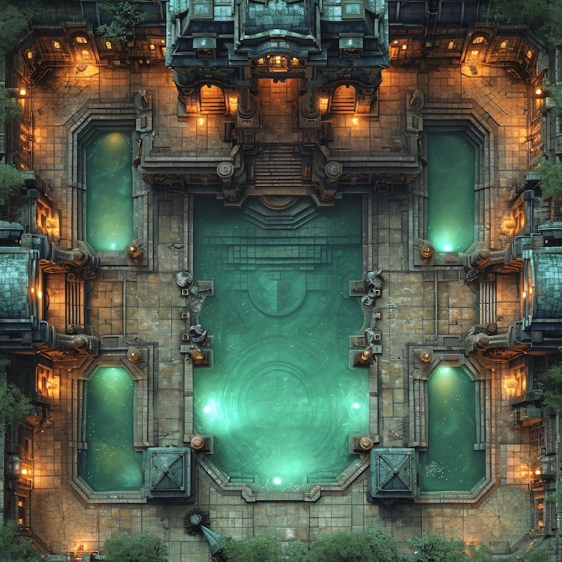 11 Water Temple Battle Maps, Golden Temple, Dnd Battle Map, Pathfinder ...