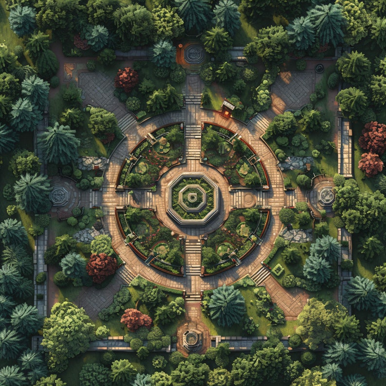 10 Gardens Battle Maps, Dnd Battlemap, Pathfinder, D&D, Dungeons and ...