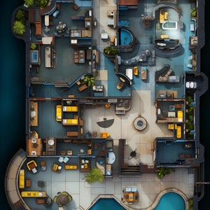 10 Gridless Cyberpunk Apartment Battlemaps | VTT Pack for Shadowrun ...