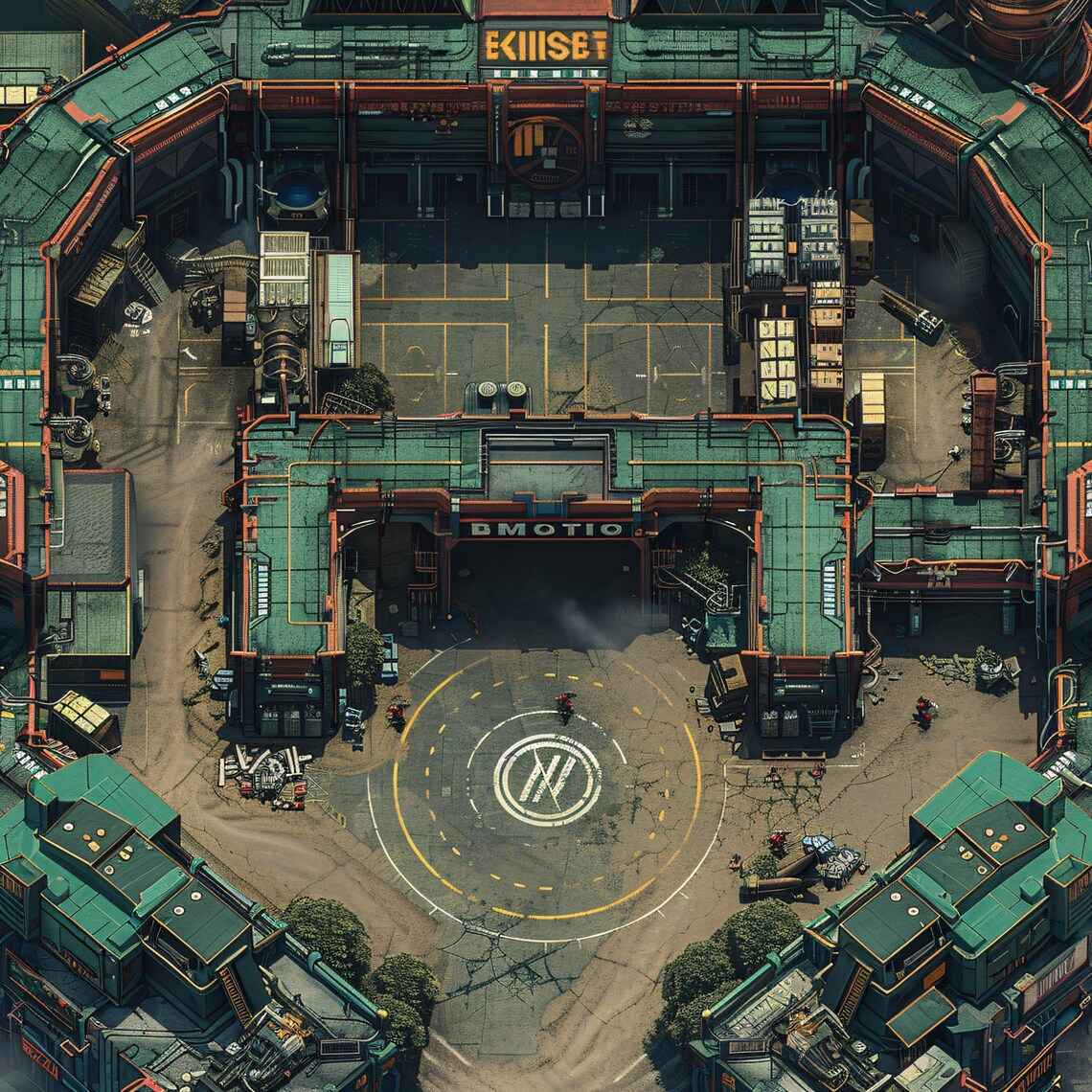 10 Gridless Cyberpunk Industry Battlemaps | VTT Pack for Shadowrun ...