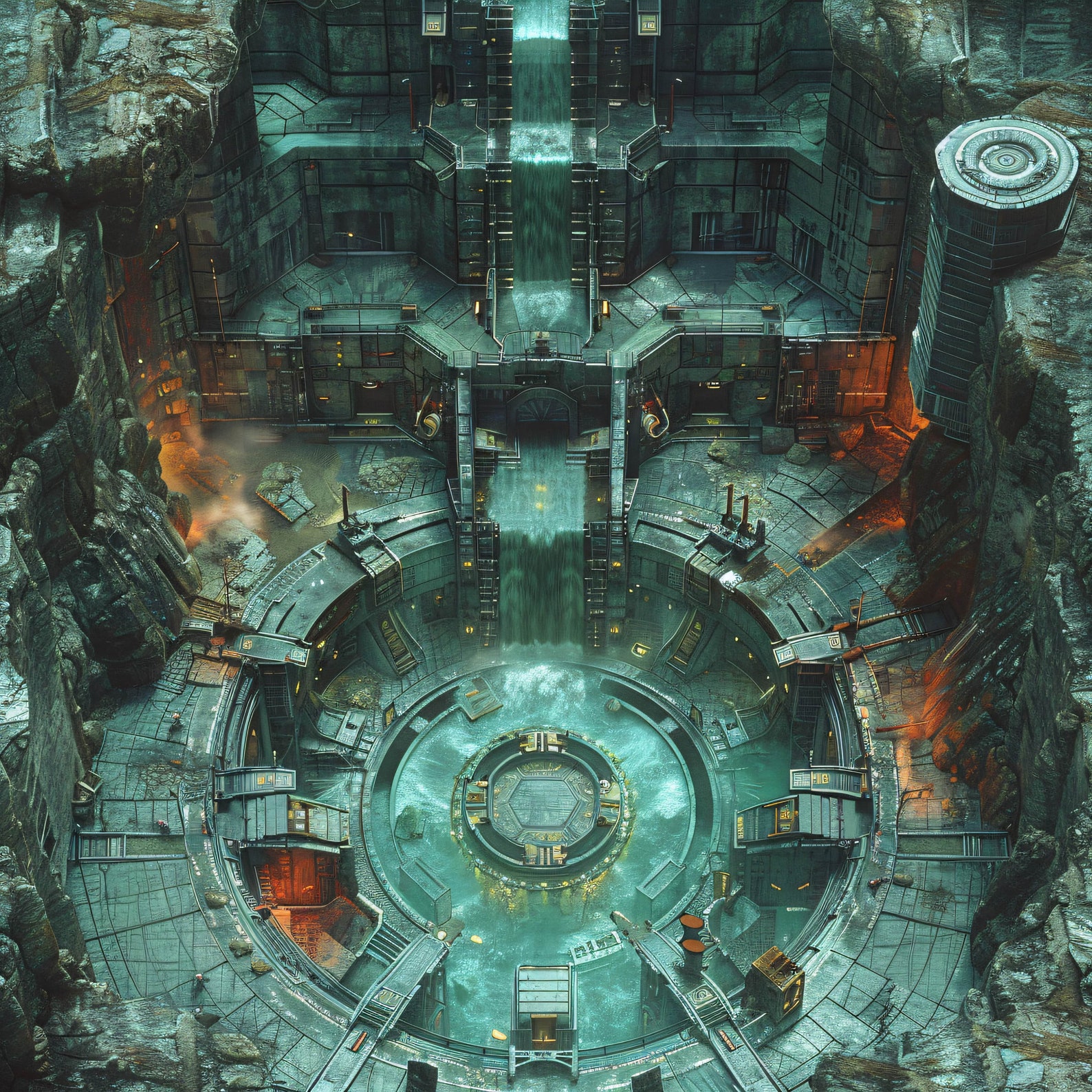 10 Cyberpunk Utilities Battlemaps, Sci Fi, Dnd Battle Map, Cyberpunk, D ...
