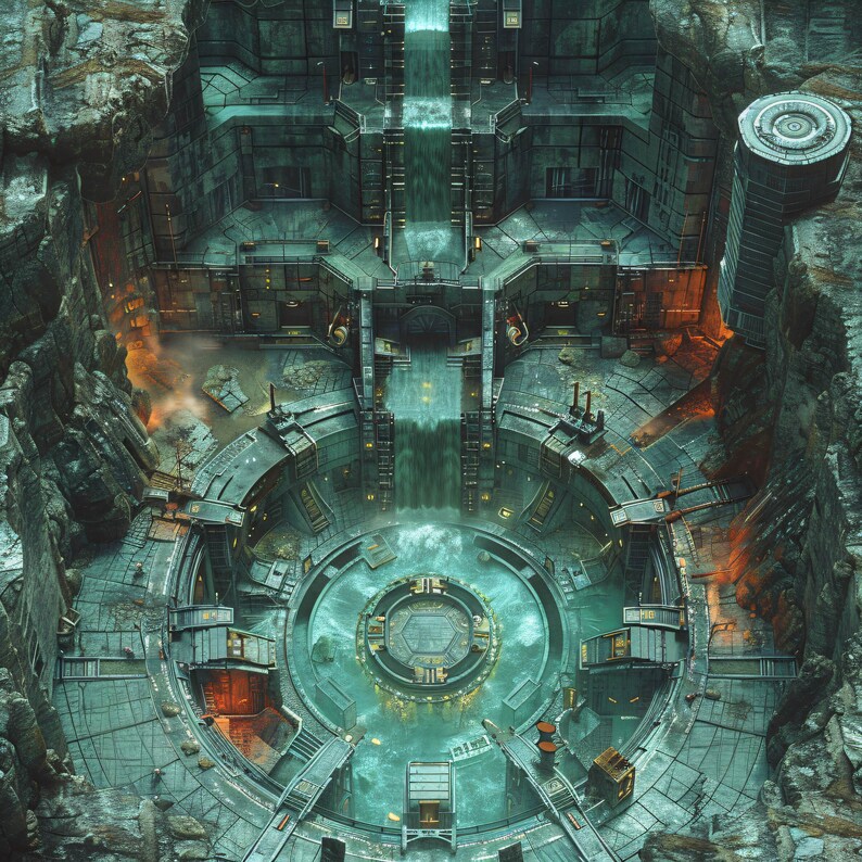 10 Cyberpunk Utilities Battlemaps, Sci Fi, Dnd Battle Map, Cyberpunk, D ...