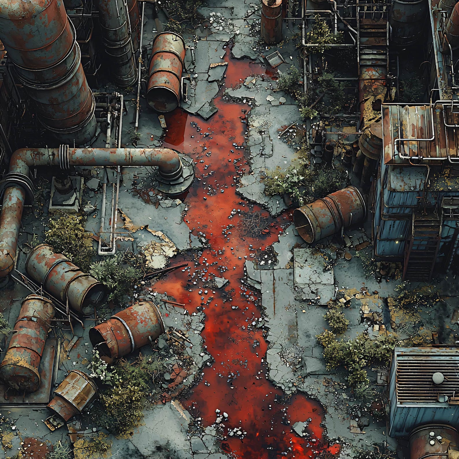 10 Cyberpunk Biohazard Battlemaps, Sci Fi, Dnd Battle Map, Cyberpunk, D ...