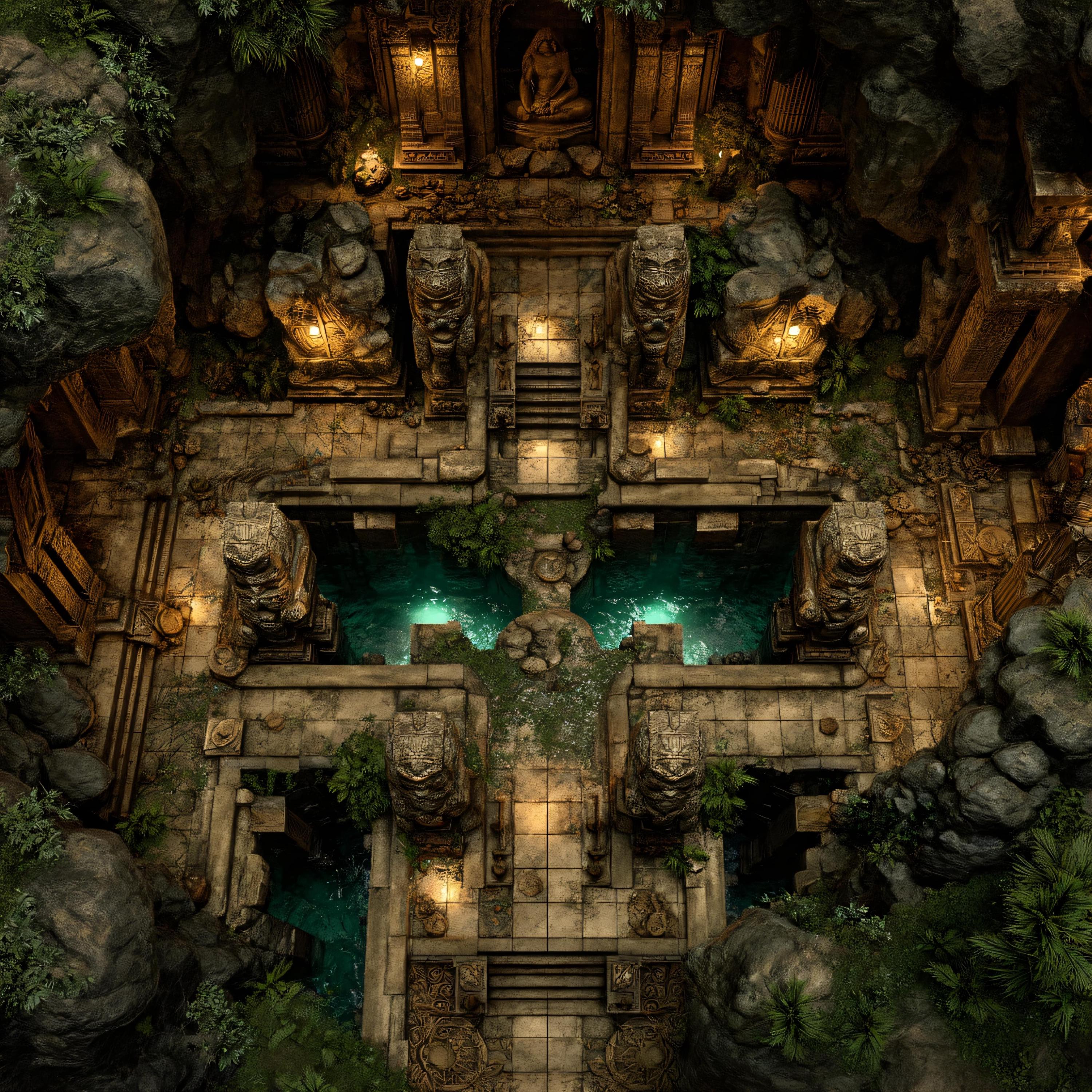 10 Gridless Forgotten Places Battle Maps | VTT Pack for Dnd, Pathfinder ...