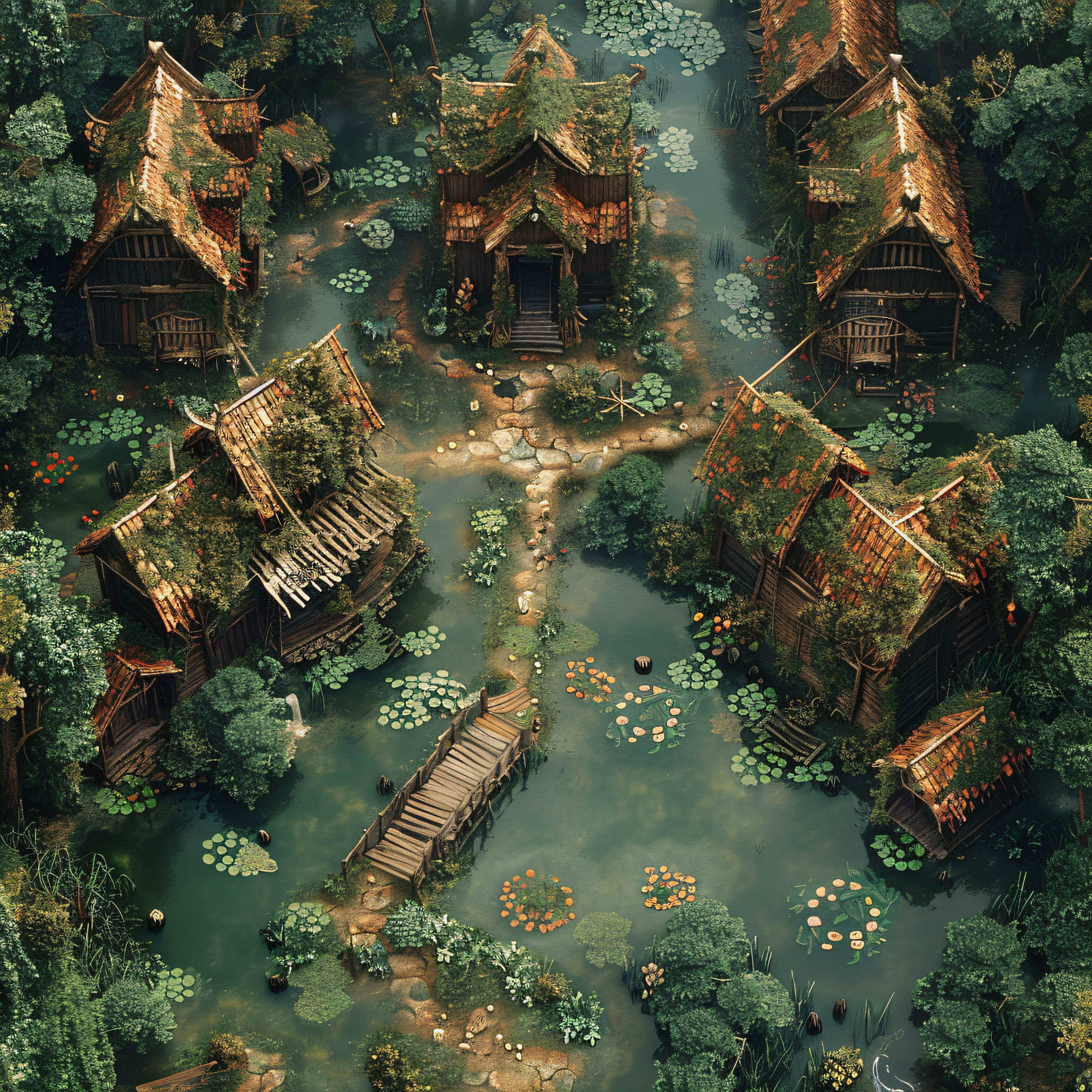 10 Swamp Battle Maps 2, Dnd Battle Map, Pathfinder, D&D, Battlemap ...