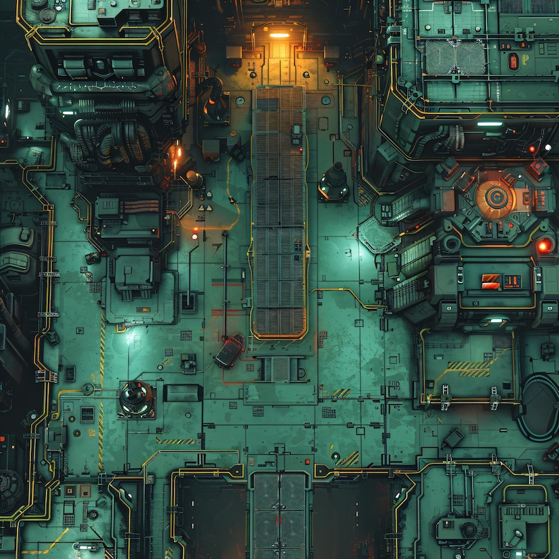 10 Cyberpunk Military Base Battlemaps, Sci Fi, Cyberpunk, D&D ...