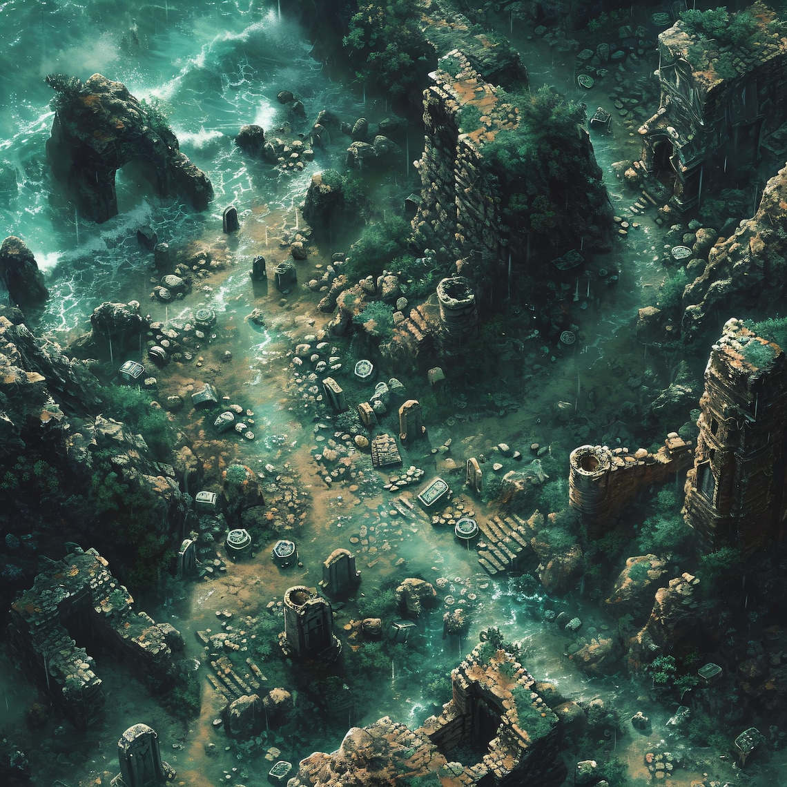 11 Water Temple Battle Maps, Golden Temple, Dnd Battle Map, Pathfinder ...