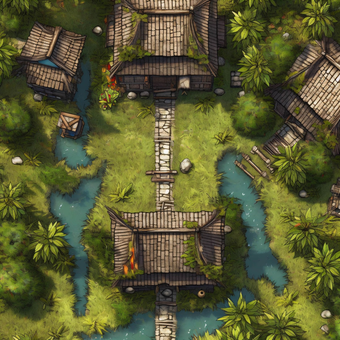 10 Swamp Battle Maps, Dnd Battle Map, Pathfinder, D&D, Battlemap ...