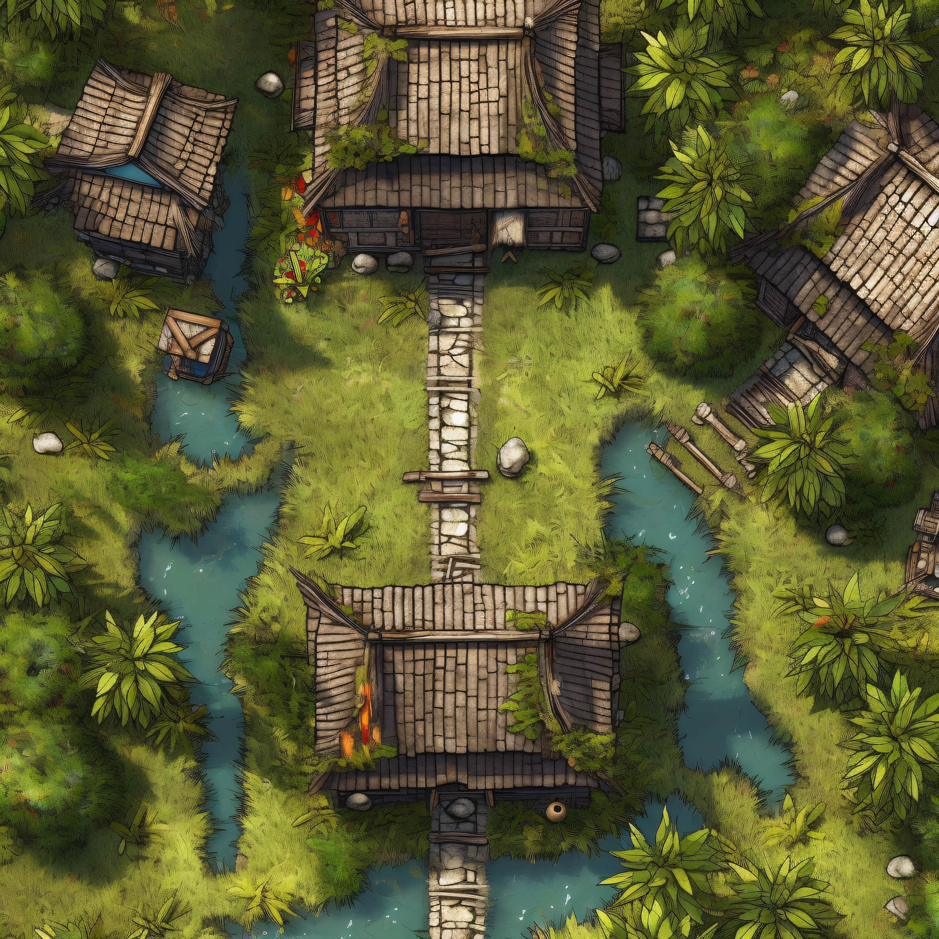 10 Swamp Battle Maps, Dnd Battle Map, Pathfinder, D&D, Battlemap ...