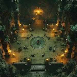 10 Underground Ruins Maps, Pathfinder, D&D, Battlemap, Dungeons and ...