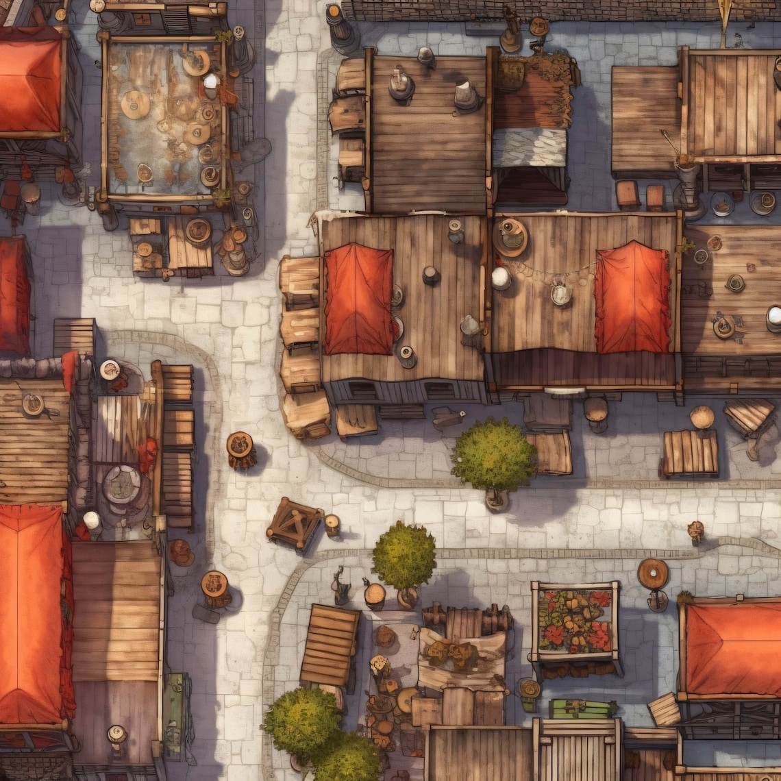10 Slums Battle Maps, Dnd Battle Map, Pathfinder, D&D, Battlemap ...
