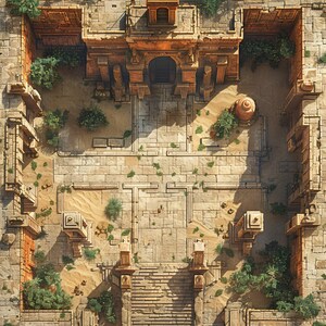 10 Desert Ruins Battle Maps, Dnd Battle Map, Pathfinder, D&D, Battlemap ...
