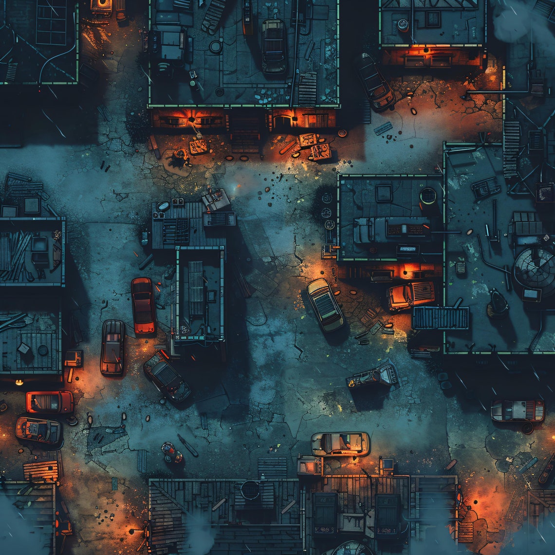 10 Cyberpunk Communtiy Battlemaps, Sci Fi, Dnd Battle Map, Cyberpunk, D ...