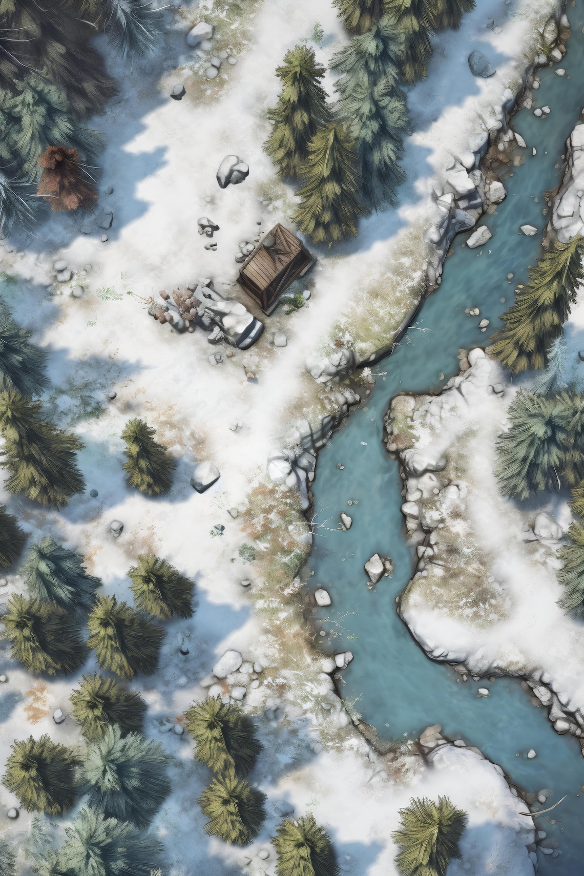 15 Arctic Forest / Ruins Battlemaps, Dnd Battle Map, Pathfinder ...