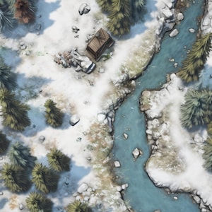 15 Arctic Forest / Ruins Battlemaps, Dnd Battle Map, Pathfinder ...
