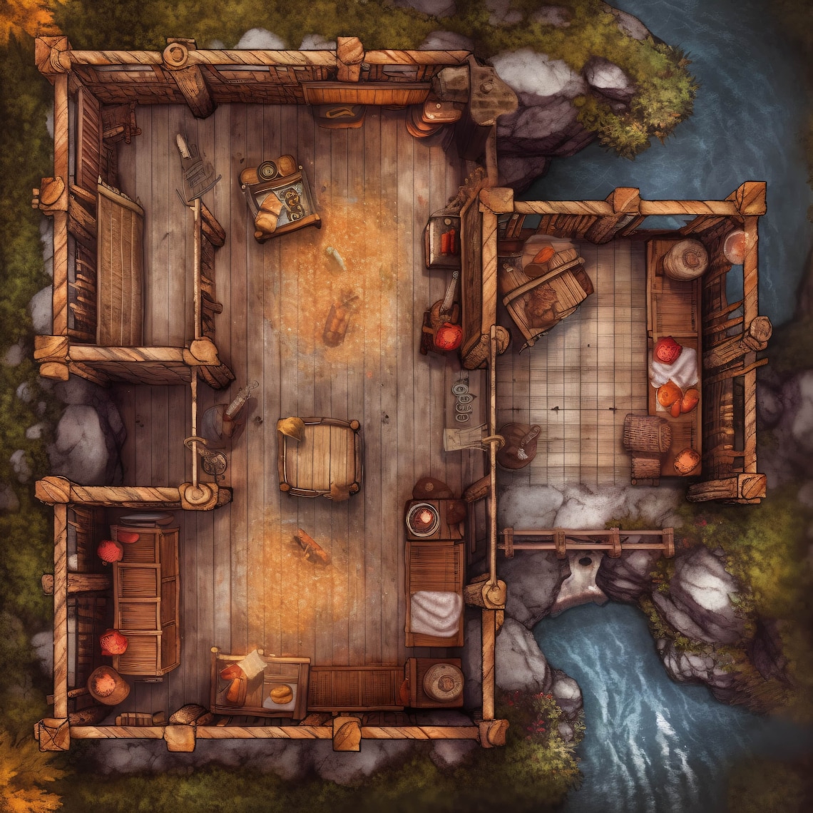 10 Outpost Battle Maps, Dnd Battle Map, Pathfinder, D&D, Battlemap ...