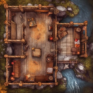 10 Outpost Battle Maps, Dnd Battle Map, Pathfinder, D&D, Battlemap ...