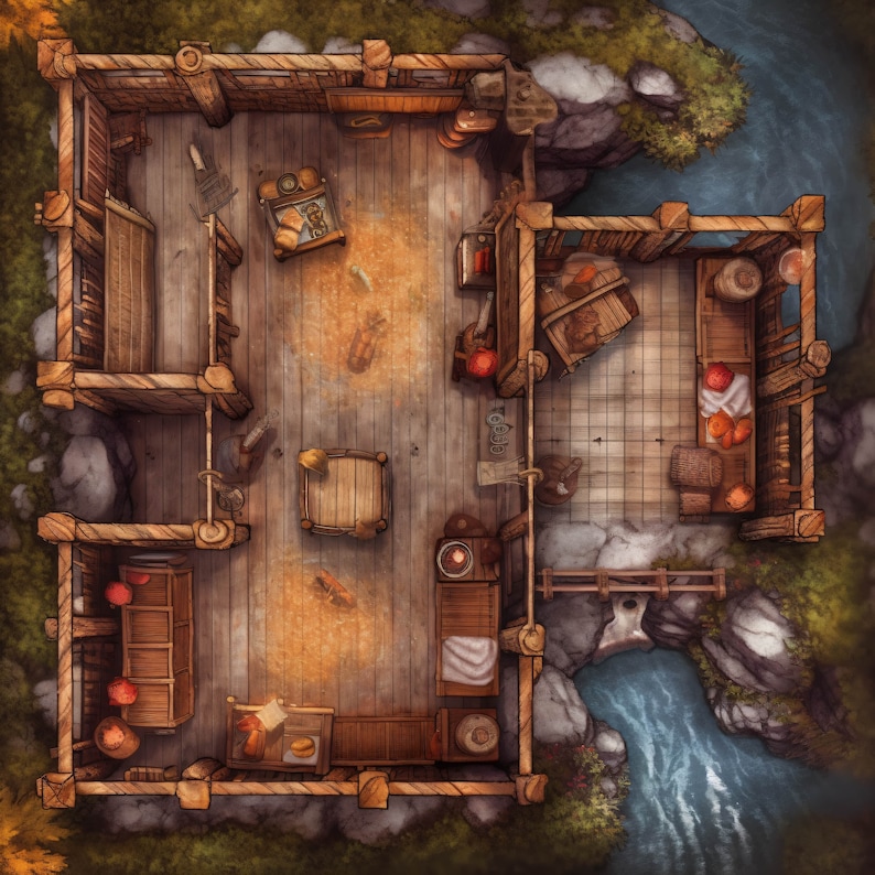 10 Outpost Battle Maps, Dnd Battle Map, Pathfinder, D&D, Battlemap ...