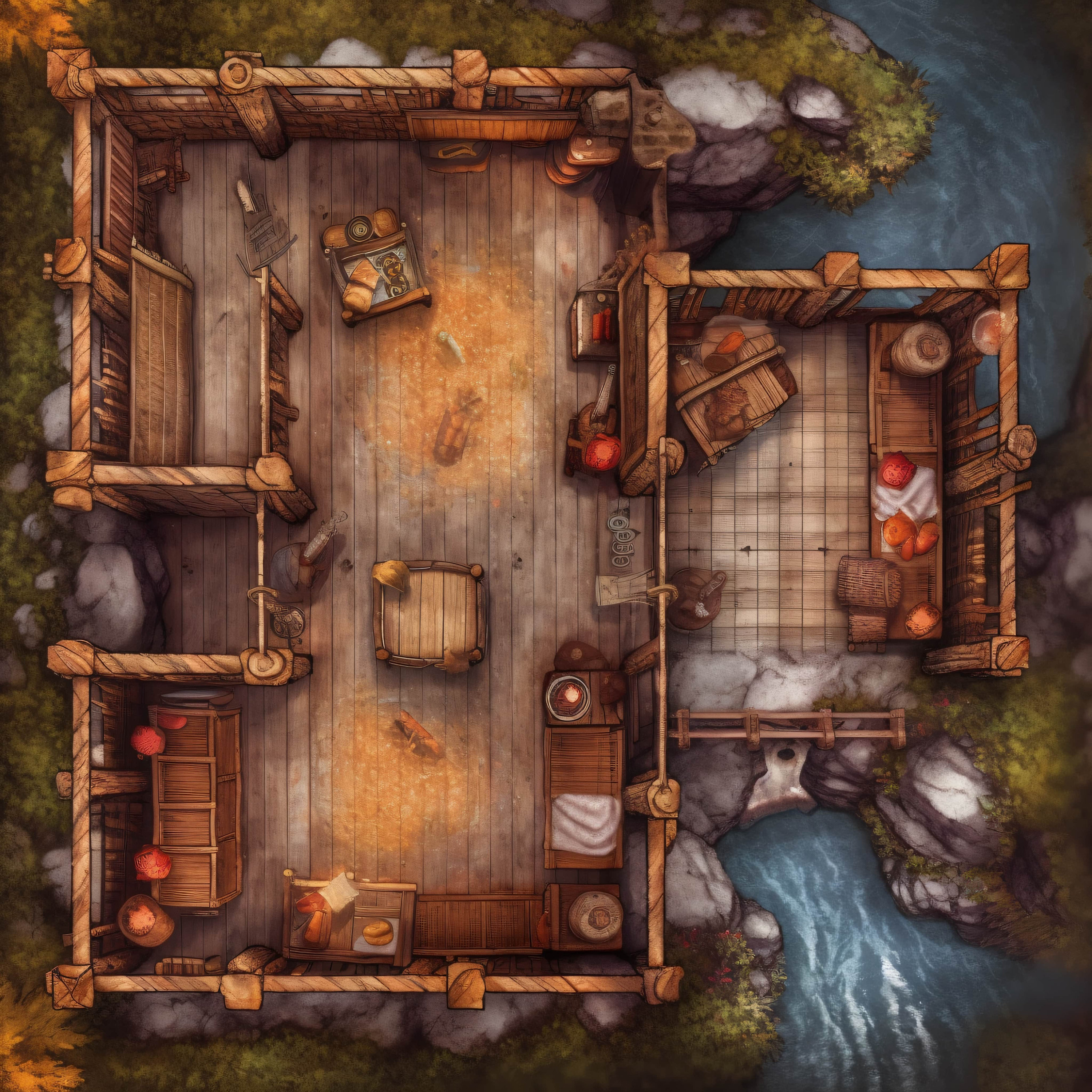 10 Outpost Battle Maps, Dnd Battle Map, Pathfinder, D&D, Battlemap ...