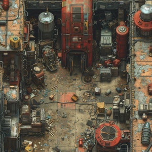 10 Cyberpunk Shanty/slums Battlemaps, Sci Fi, Cyberpunk, D&D, Shadowrun ...