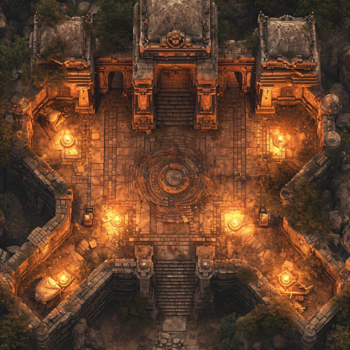 20 Lost Temple/city Battle Maps, Dnd Battle Map, Pathfinder, D&D ...