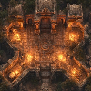 20 Lost Temple/city Battle Maps, Dnd Battle Map, Pathfinder, D&D ...