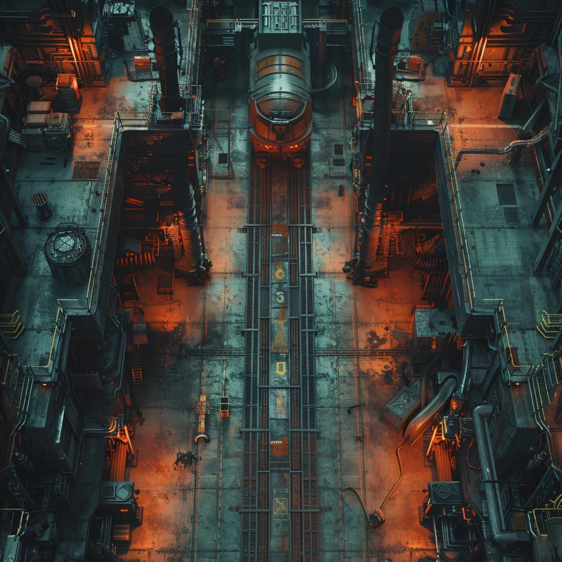 10 Cyberpunk Transport Battlemaps, Sci Fi, Dnd Battle Map, Cyberpunk, D ...
