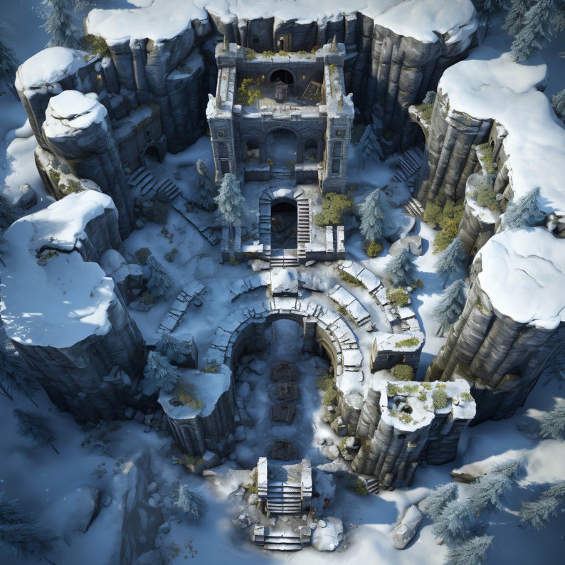 10 Frozen Wastes Battle Maps, Dnd Battlemap, Pathfinder, D&D, Dungeons ...