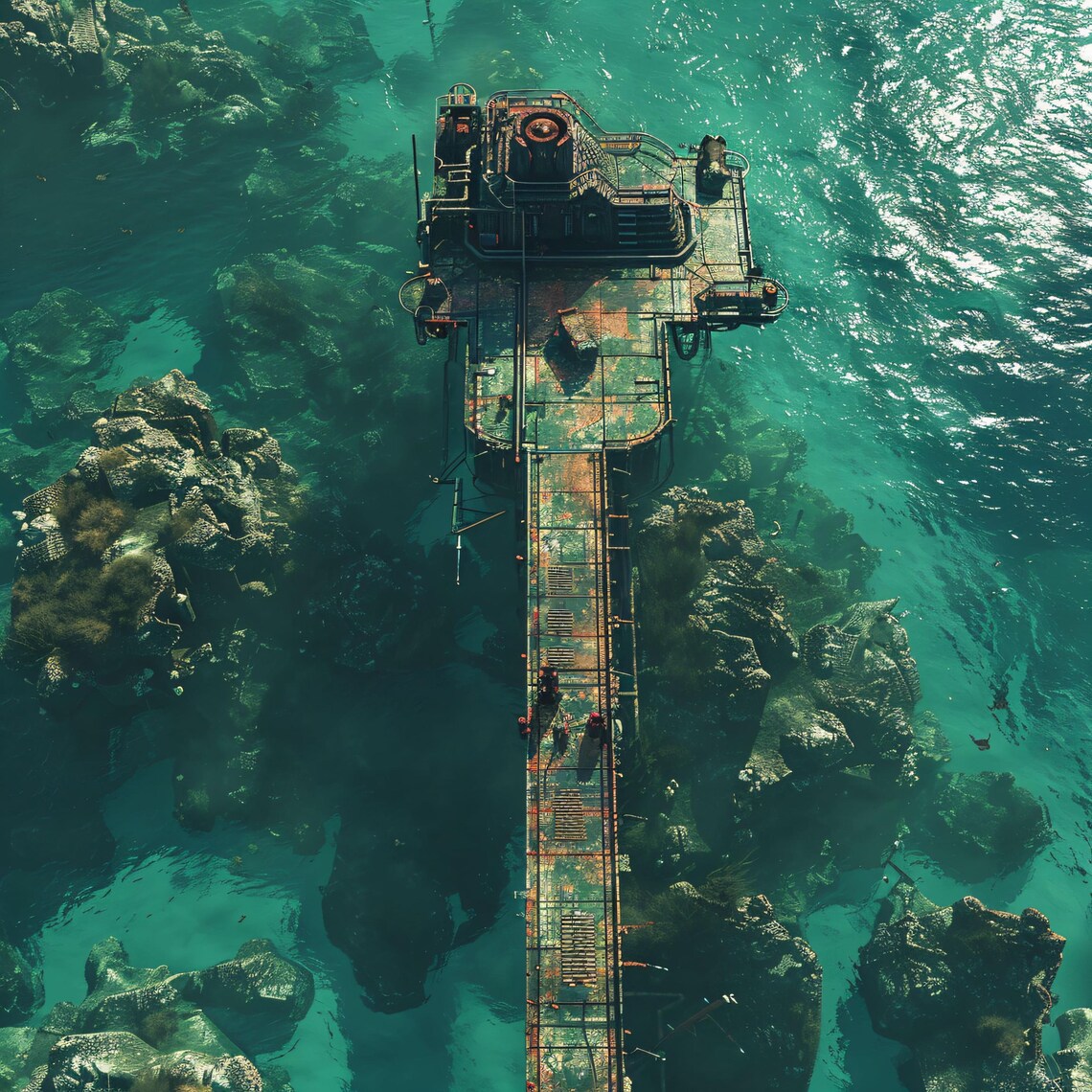 10 Cyberpunk River Battlemaps, Sci Fi, Cyberpunk, Battle Map, D&D ...