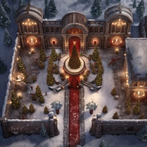 20 Christmas/holiday Battle Maps, Dnd, Pathfinder, D&D, Dungeons and Dragons, Roll20, Fantasy ...