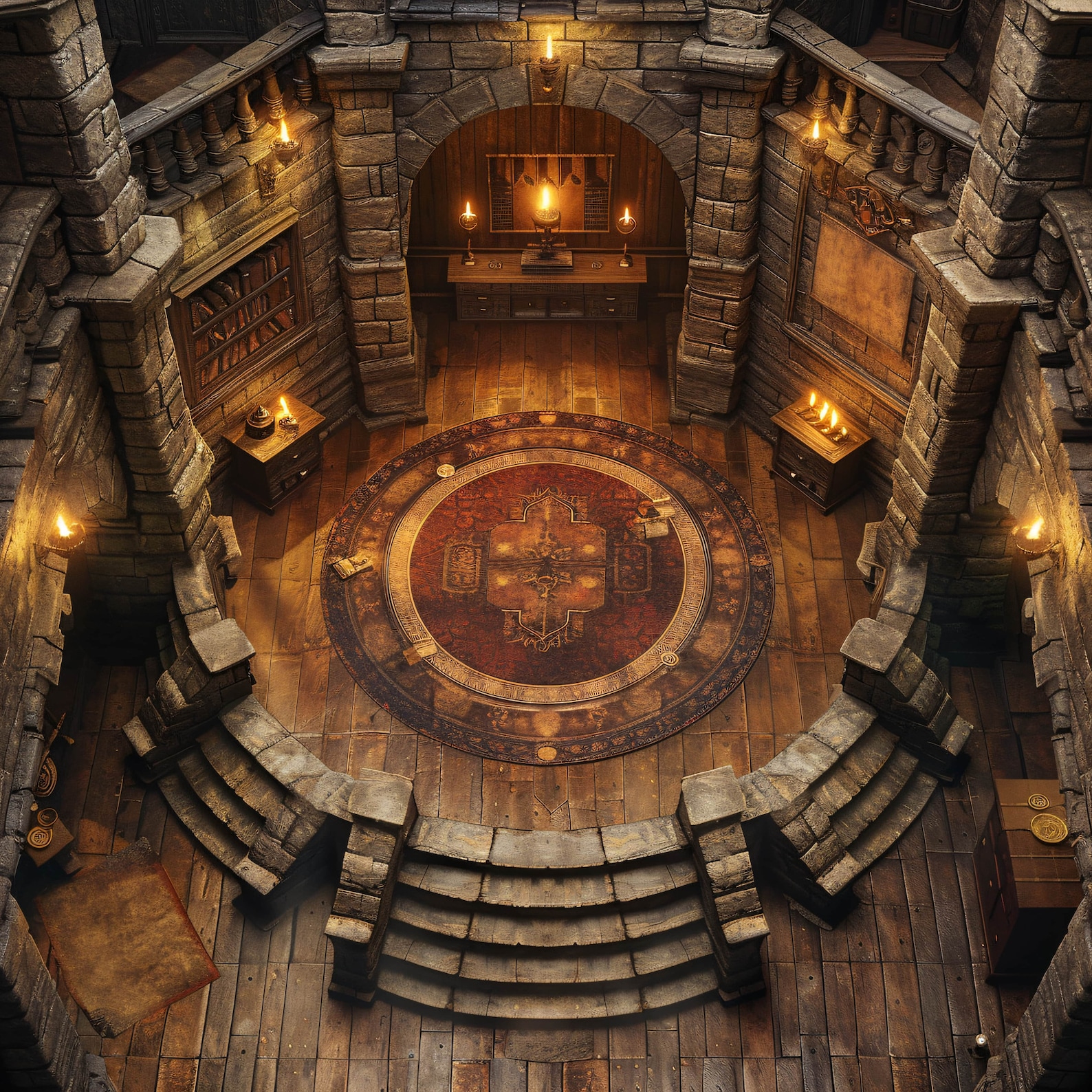 10 Library Battle Maps, Dnd Battlemap, Pathfinder, D&D, Dungeons and ...