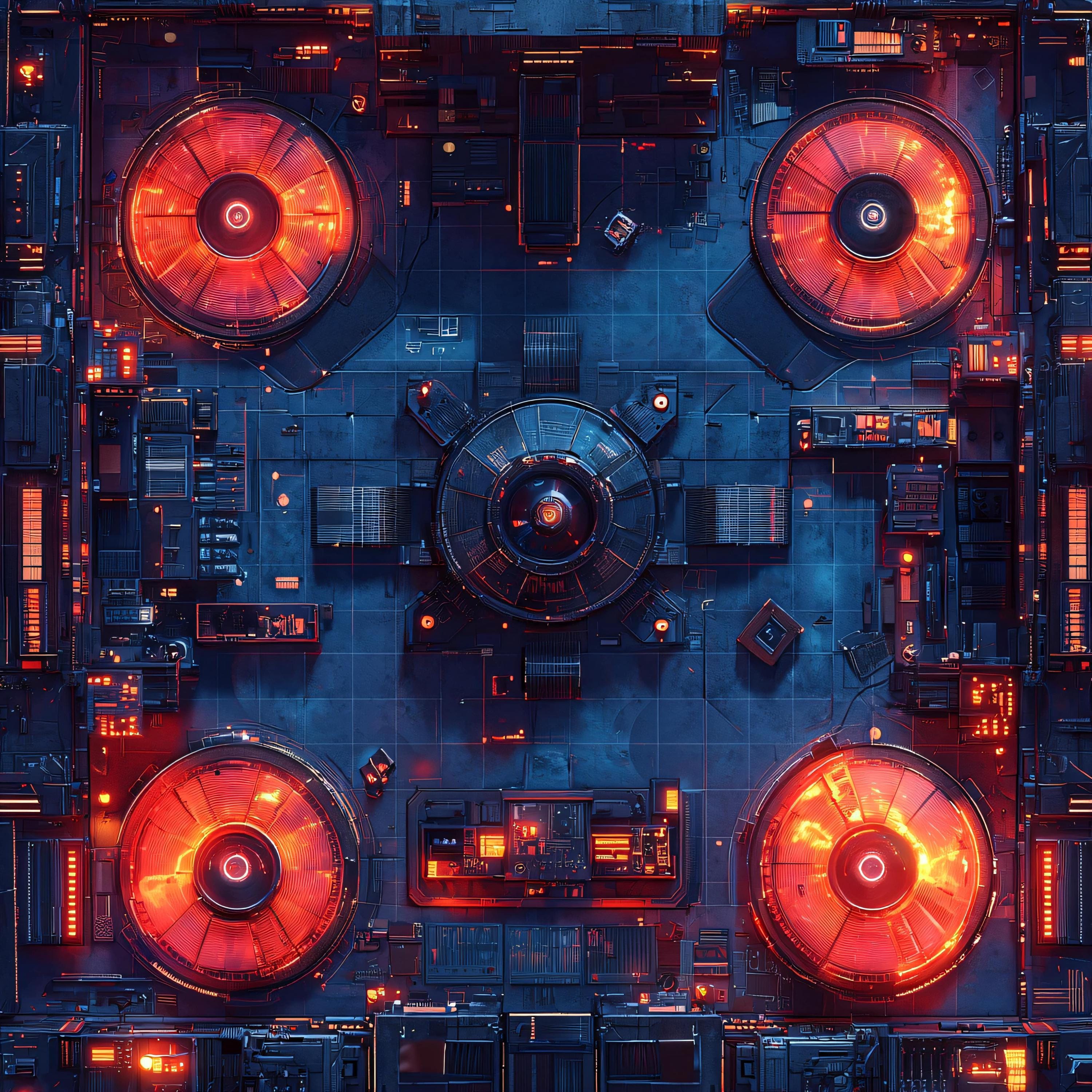 10 mapas de batalla de tratamiento de agua ciberpunk, ciencia ficción, mapa de batalla de DnD, D ...