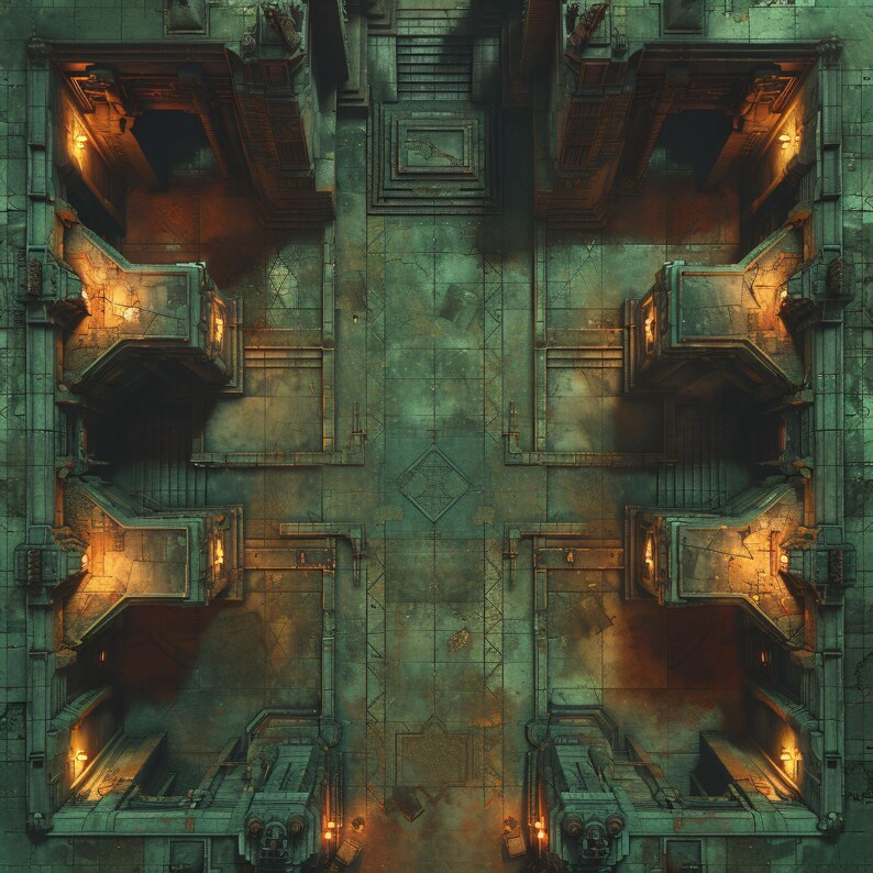10 Brutalist Temple Battle Maps, Dnd, Pathfinder, D&D, Battlemap ...
