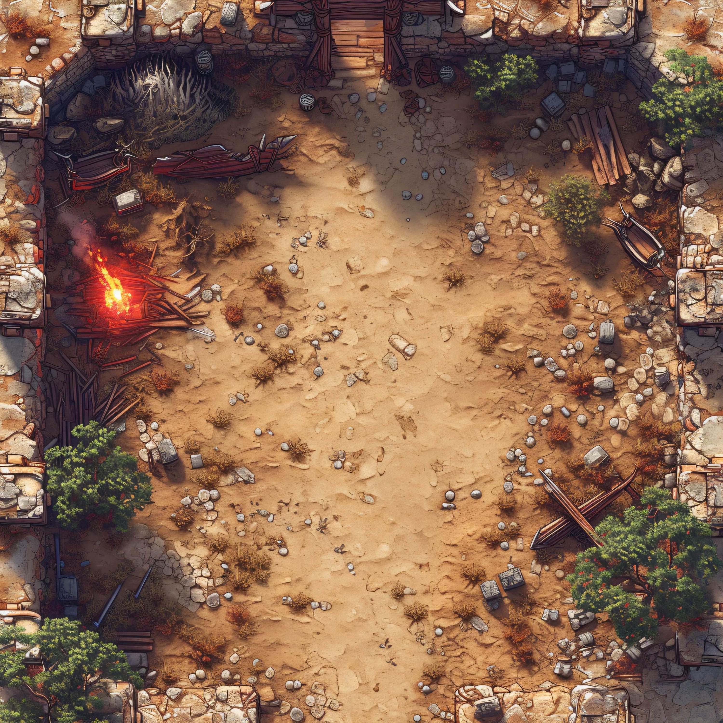 10 Camp Battle Maps, Dnd Battle Map, Pathfinder, D&D, Battlemap ...