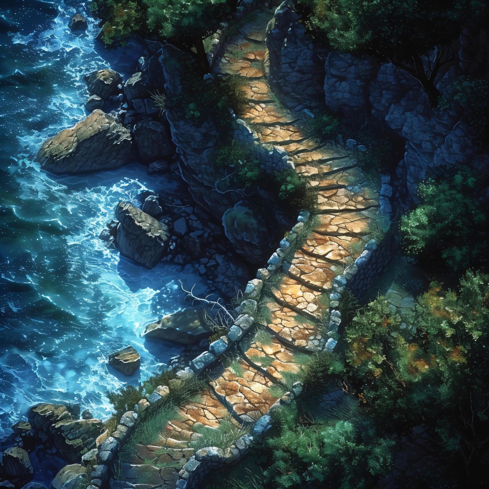 10 Road/path Battle Maps, Dnd Battlemap, Pathfinder, D&D, Dungeons and ...