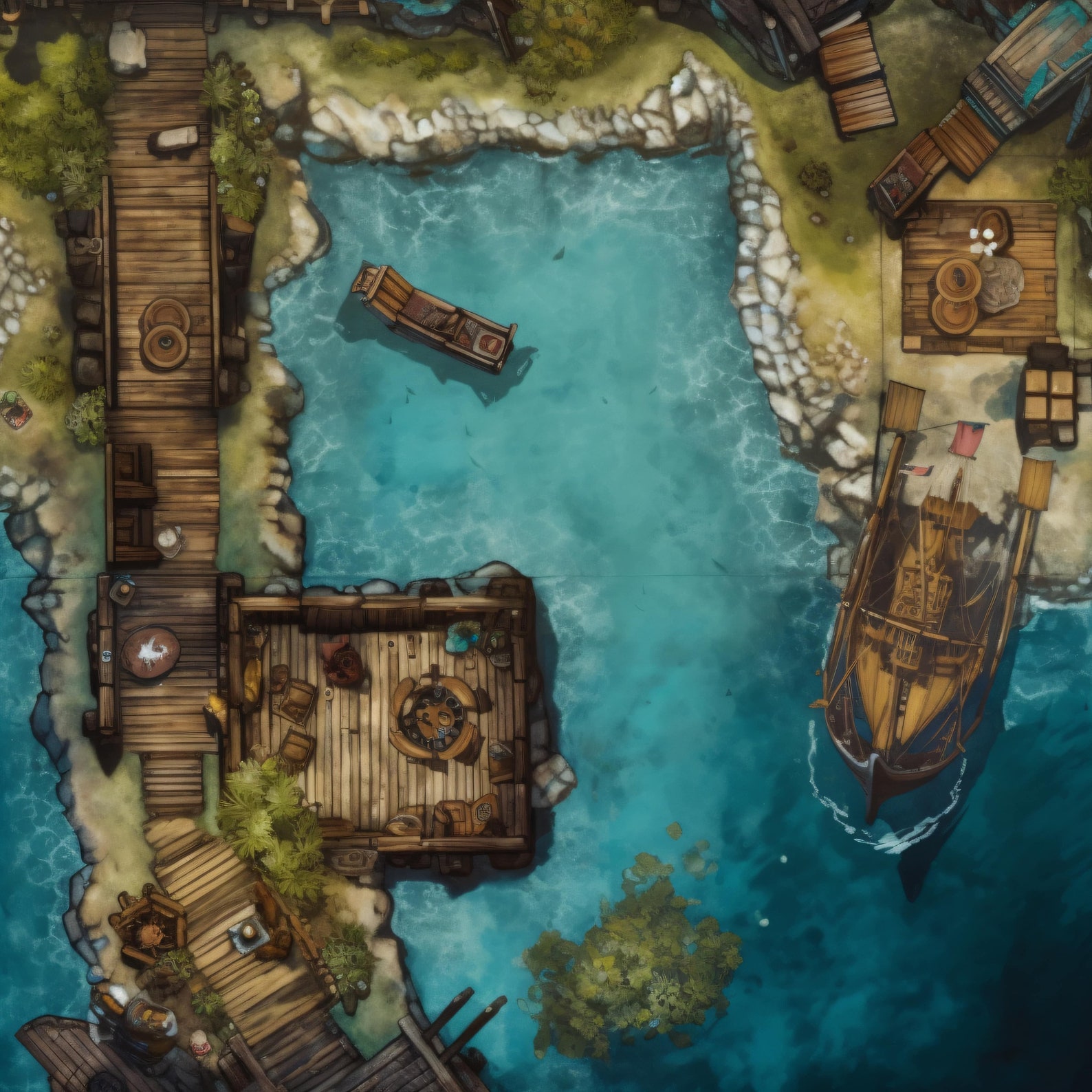 10 Hideout Battle Maps, Dnd Battle Map, Pathfinder, D&D, Battlemap ...
