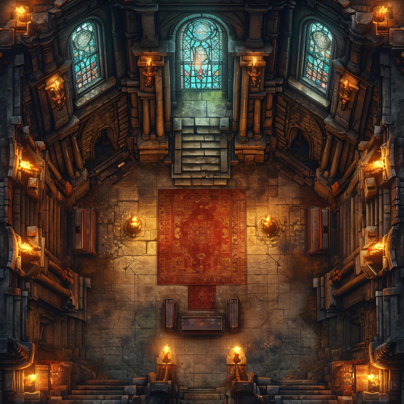 10 Cathedral Battle Maps, Dnd Battlemap, Pathfinder, D&D, Dungeons and ...