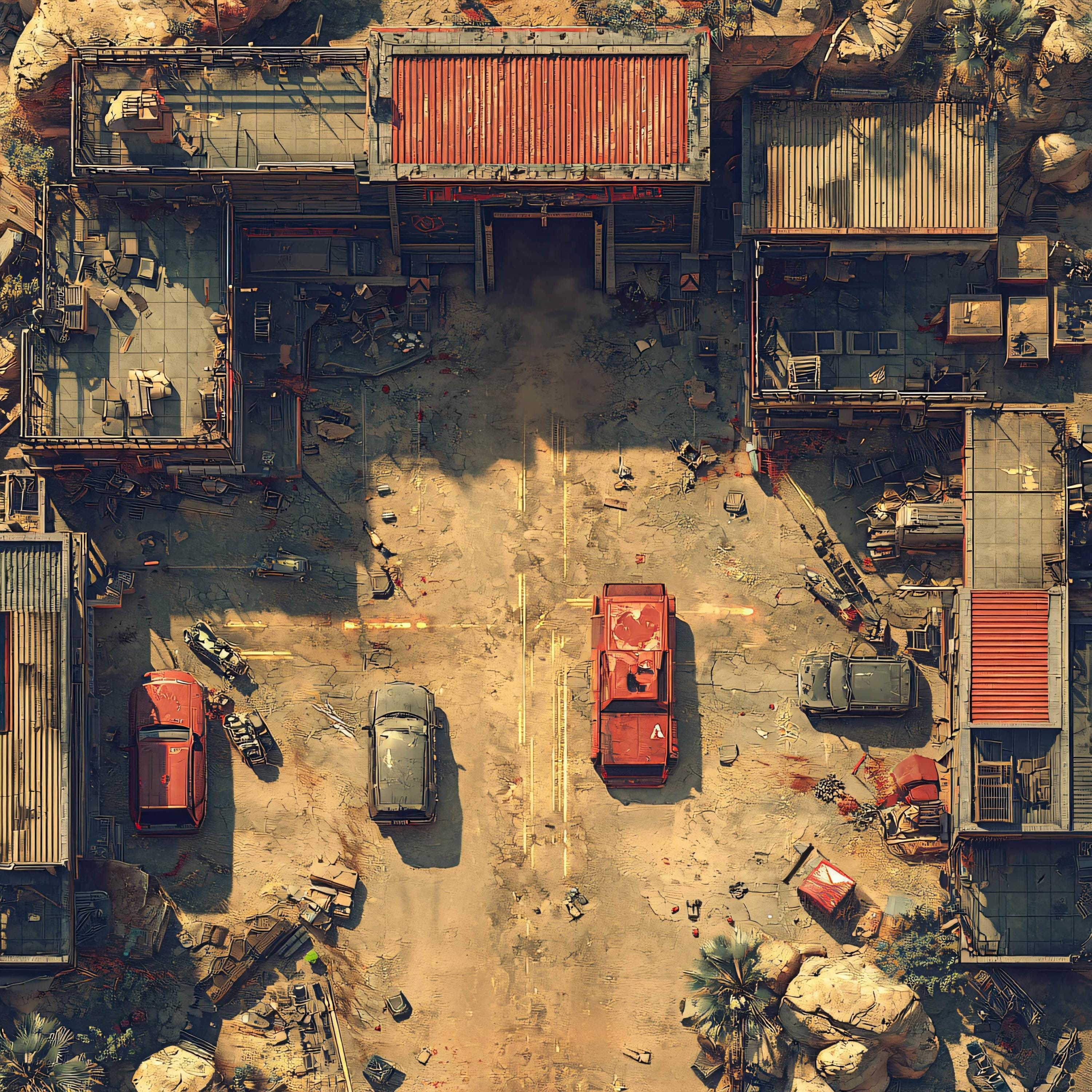 10 Cyberpunk Desert Battlemaps, Sci Fi, Dnd Battle Map, Cyberpunk, D&D ...